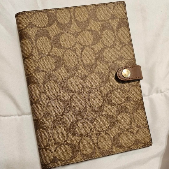Coach | Office | Coach Signature Canvas Notebook | Poshmark